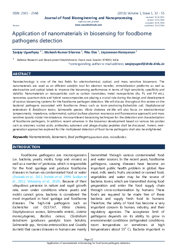 (PDF) Journal of Food Bioengineering and Nanoprocessing Application of ...