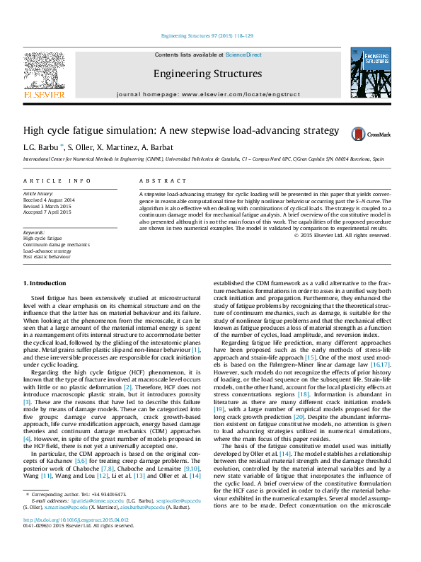 High cycle fatigue simulation: A new stepwise load-advancing strategy