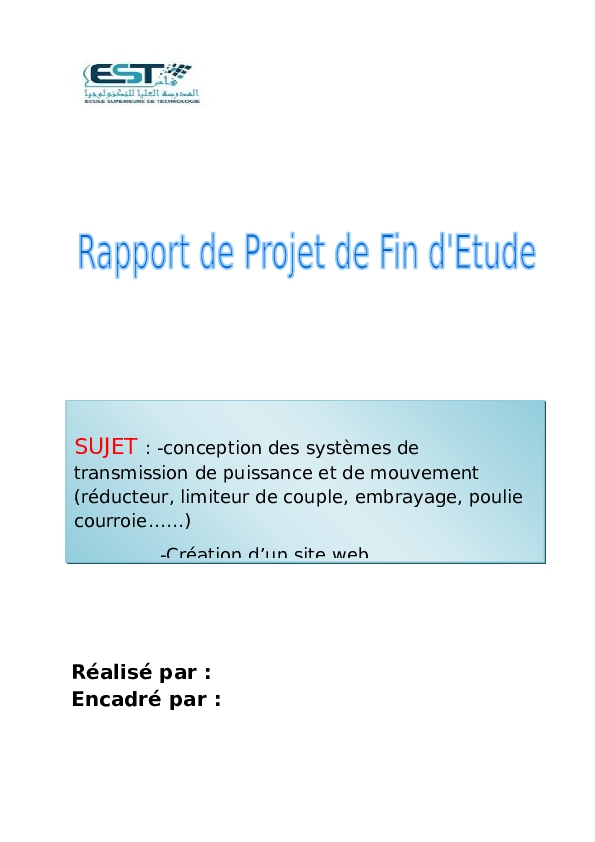 (DOC) Rapport de PFE