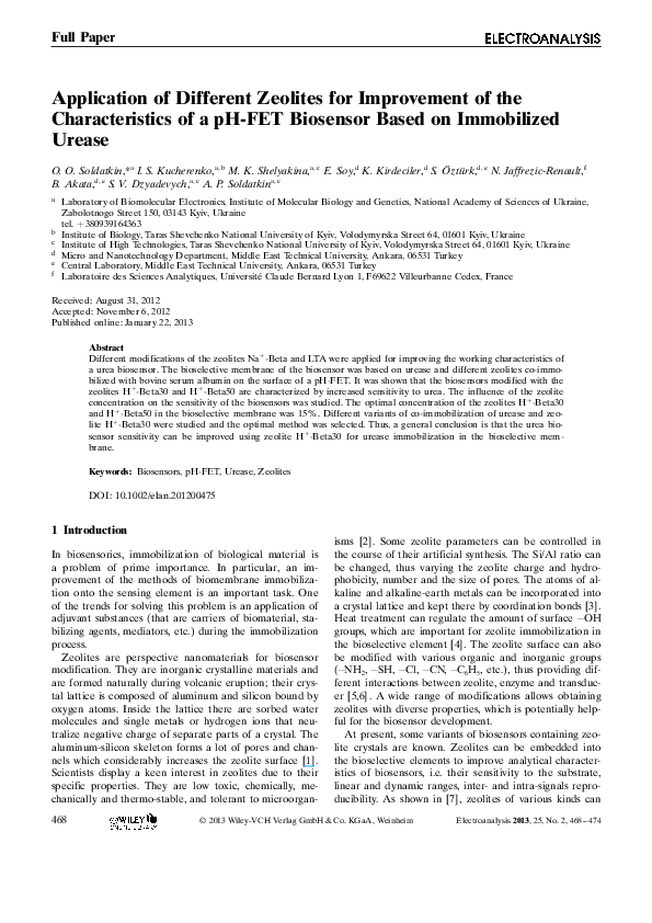 (PDF) Application of Different Zeolites for Improvement of the ...