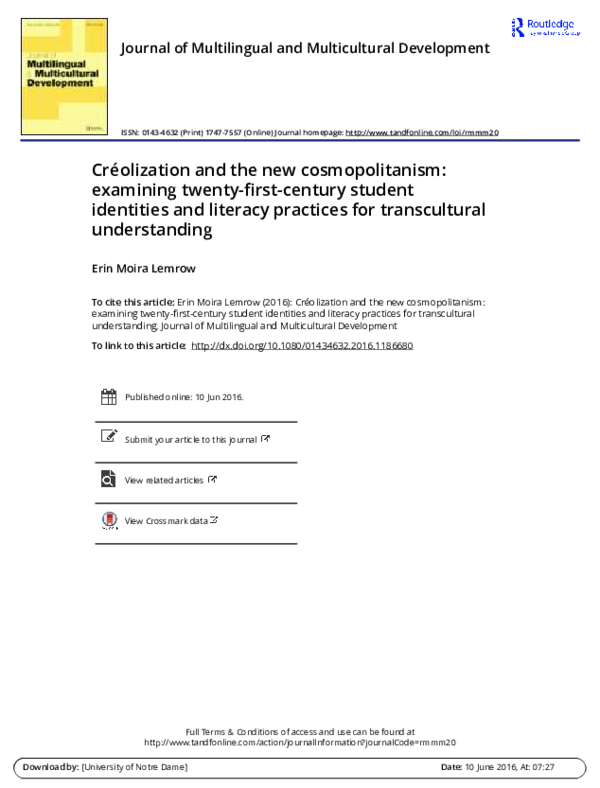 (PDF) Journal of Multilingual and Multicultural Development ...