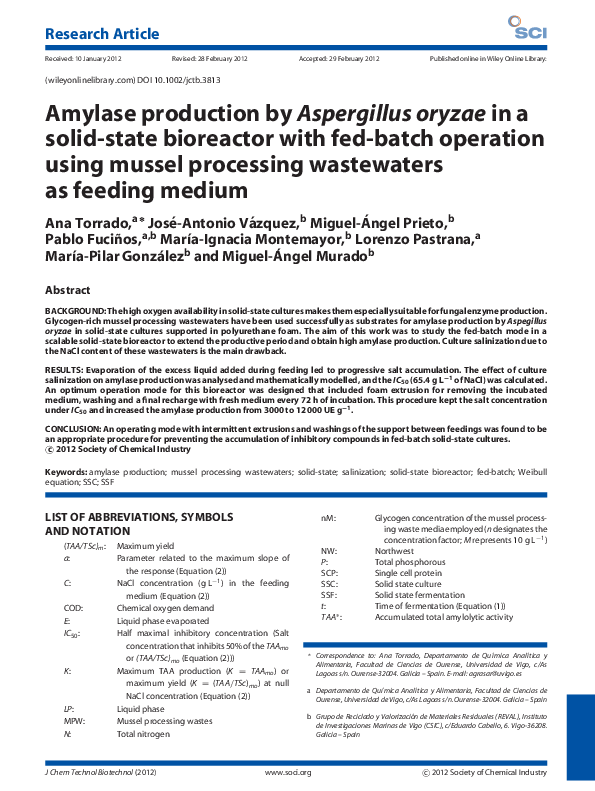 (PDF) Amylase from Aspergillus oryzae in Bioreactor