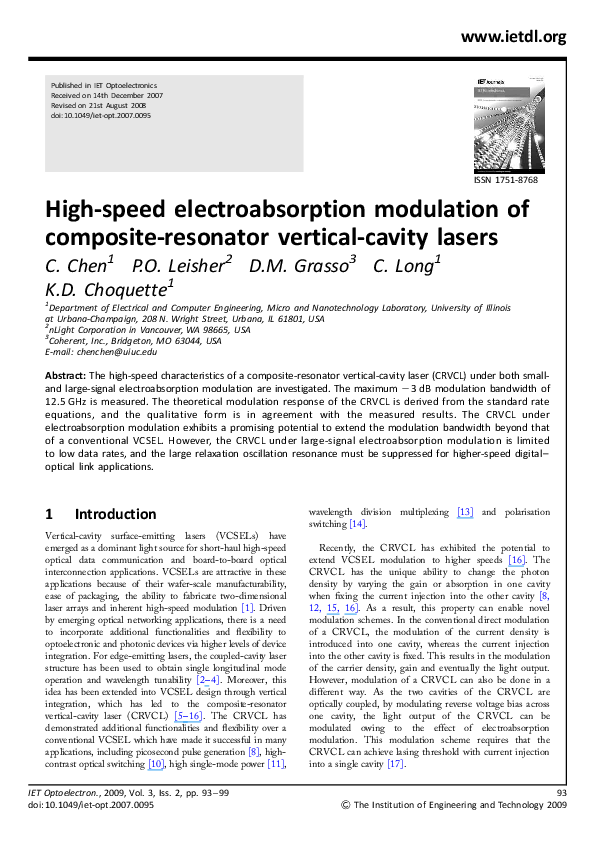 (PDF) High-speed electroabsorption modulation of composite-resonator ...