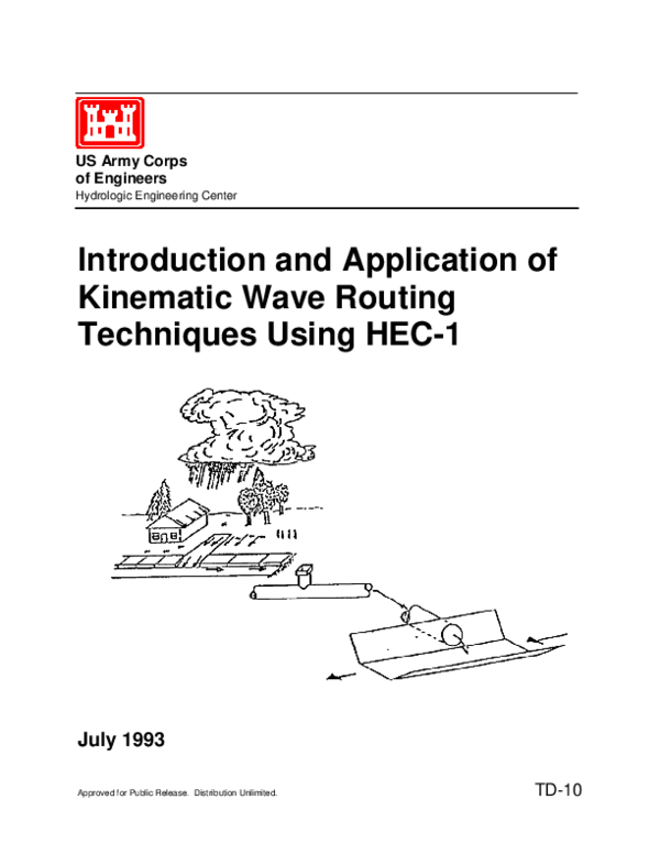 (PDF) Introduction and Application of Kinematic Wave Routing Techniques Using HEC-1 REPORT ...