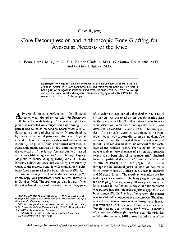 (PDF) What are the outcomes of core decompression in patients with ...