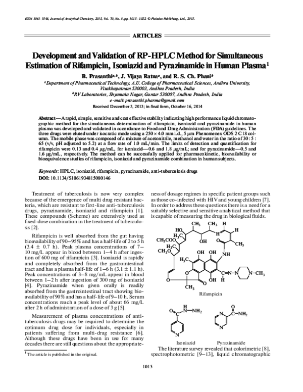 Pdf Development And Validation Of Rp Hplc Method For Simultaneous Estimation Of Atorvastatin