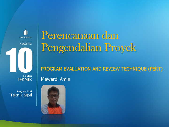 (PDF) Modul ke: PROGRAM EVALUATION AND REVIEW TECHNIQUE (PERT