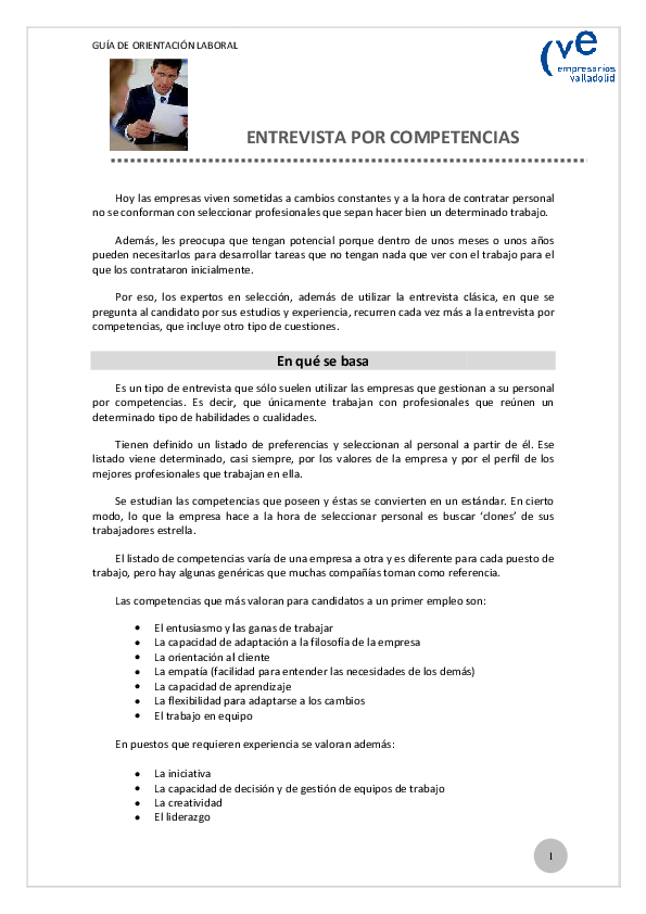 (PDF) ENTREVISTA POR COMPETENCIAS