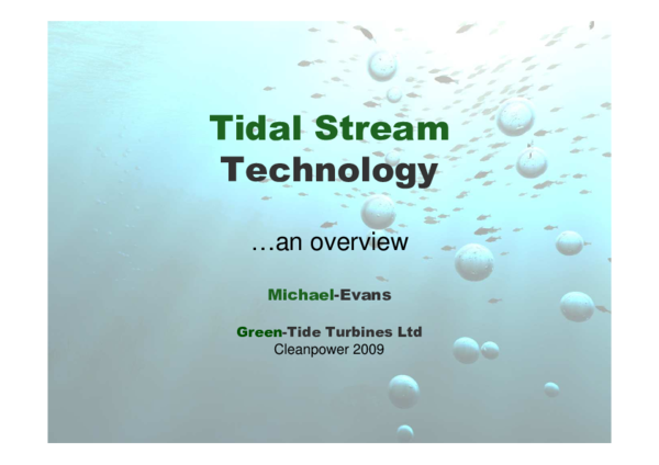 (PDF) Tidal Stream Technology …an overview