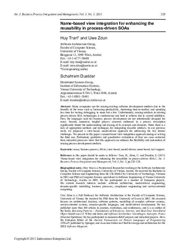 Pdf Name Based View Integration For Enhancing The Reusability In