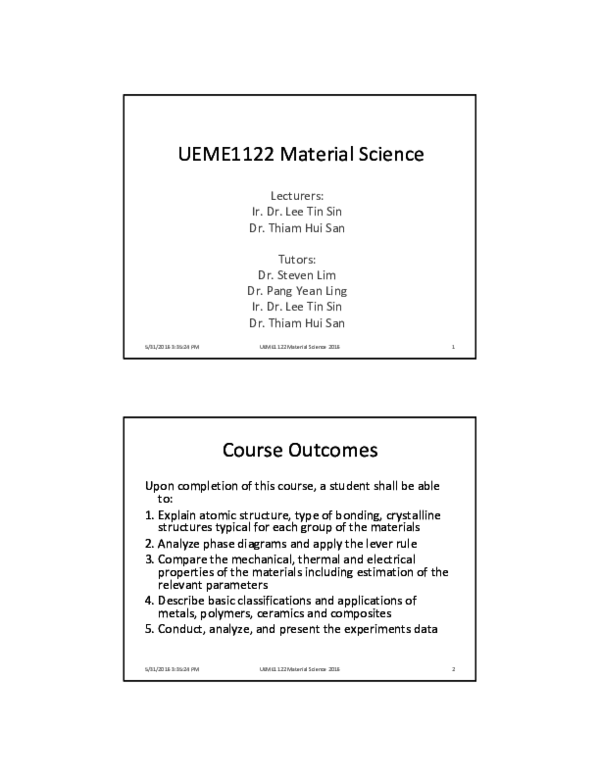 (PDF) Course Outcomes