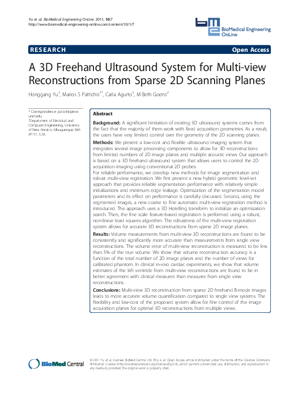 (PDF) A Robust Multi-view Freehand Three-dimensional Ultrasound Imaging System Using Volumetric ...
