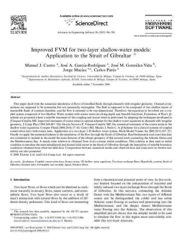 (PDF) Improved FVM for two-layer shallow-water models: Application to ...
