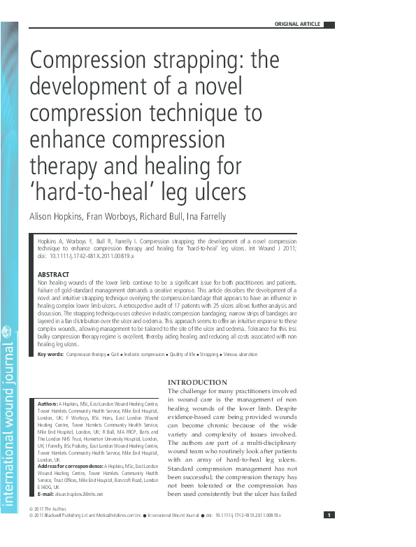 (PDF) Compression strapping: the development of a novel compression ...