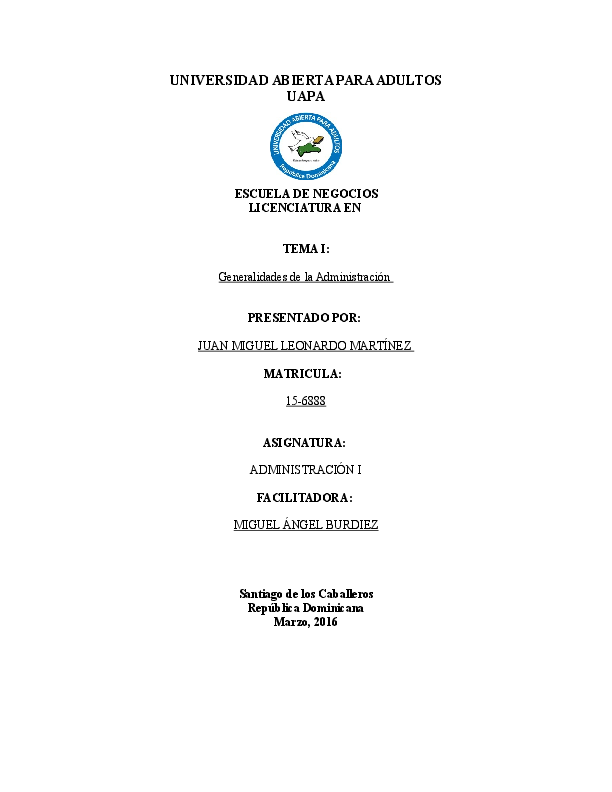 (DOC) UNIVERSIDAD ABIERTA PARA ADULTOS UAPA