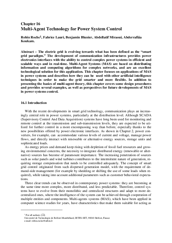 Pdf Design Of A Multi Agent System For Distributed Voltage Regulation Francisco De Leon