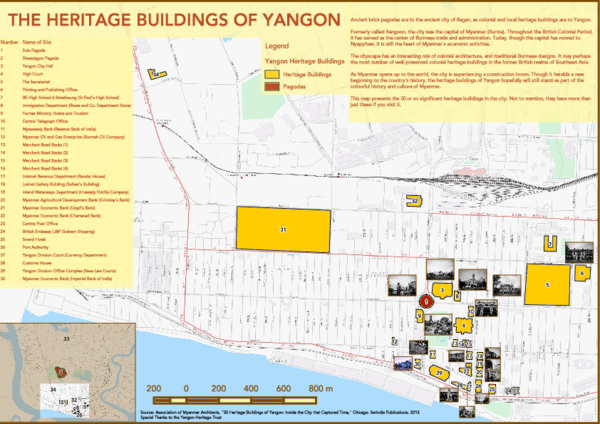 (PDF) Map Poster: 30 Heritage Buildings of Yangon
