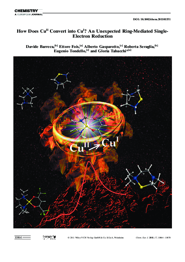 (PDF) How Does CuII Convert into CuI? An Unexpected Ring-Mediated ...