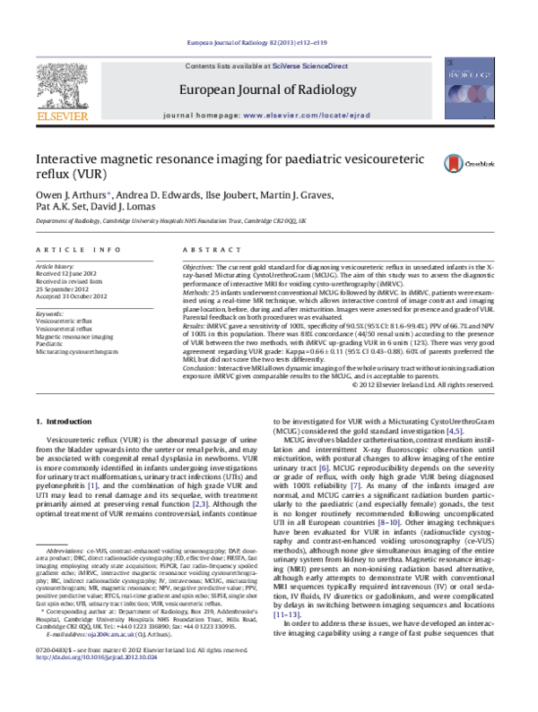 (PDF) Interactive magnetic resonance imaging for paediatric ...