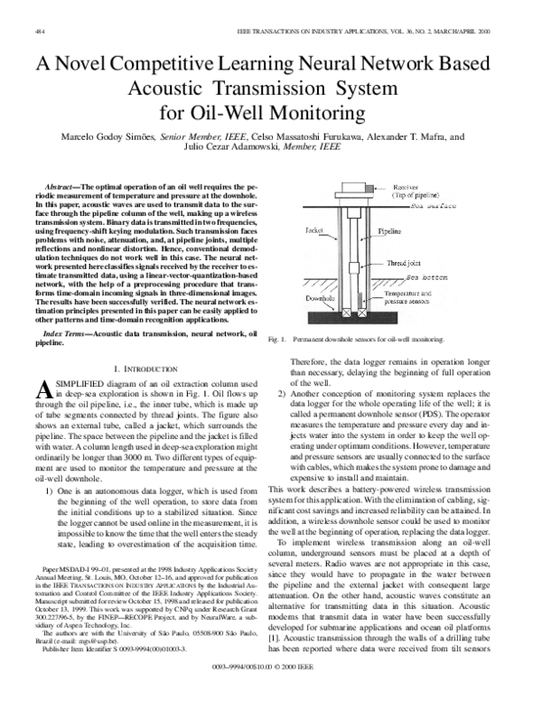 (PDF) A novel competitive learning neural network based acoustic transmission system for oil ...