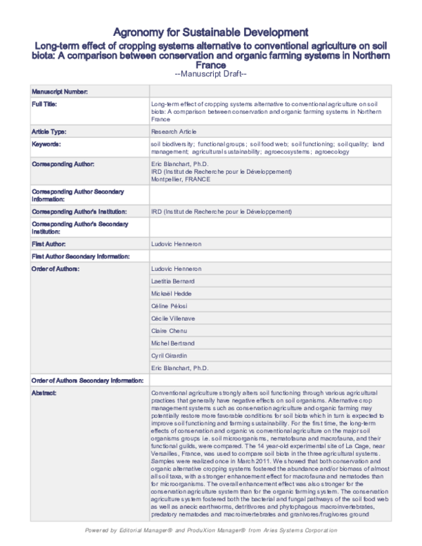 (PDF) Fourteen years of evidence for positive effects of conservation ...