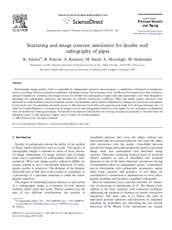 (PDF) Scattering and image contrast simulation for double wall ...