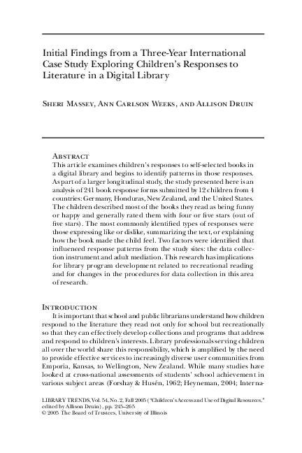 (PDF) Initial findings from a three-year international case study ...