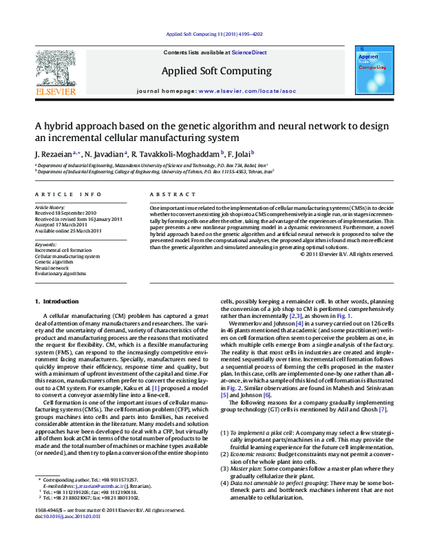 (PDF) A hybrid approach based on the genetic algorithm and neural ...