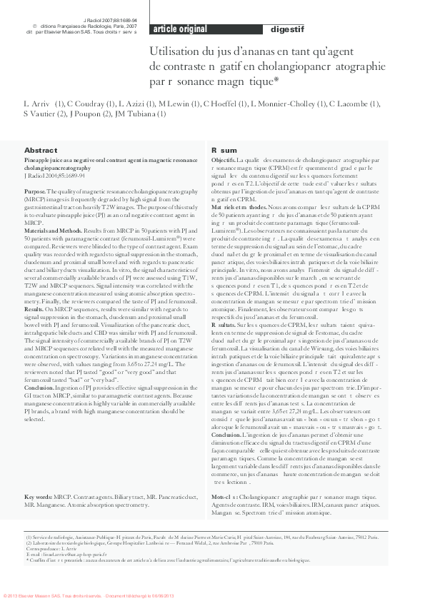 Imagerie par résonance magnétique #8211 IRM