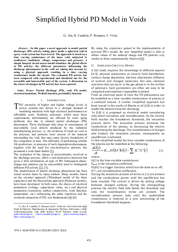 (PDF) Simplified hybrid PD model in voids