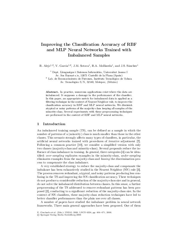 Pdf Improving The Classification Accuracy Of Rbf And Mlp Neural Networks Trained With