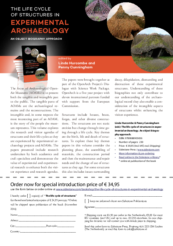 The life cycle of structures in experimental archaeology. An object ...