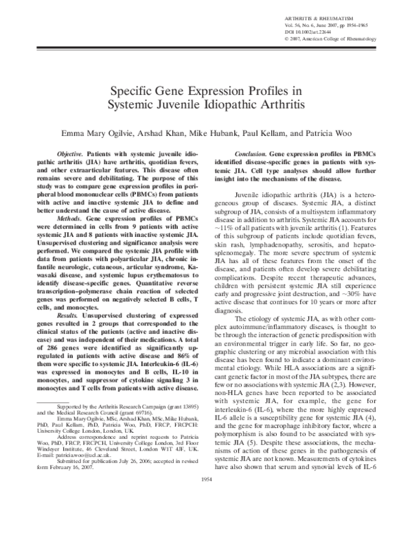 (PDF) OP0031 Children with Extended Oligoarticular and Polyarticular ...