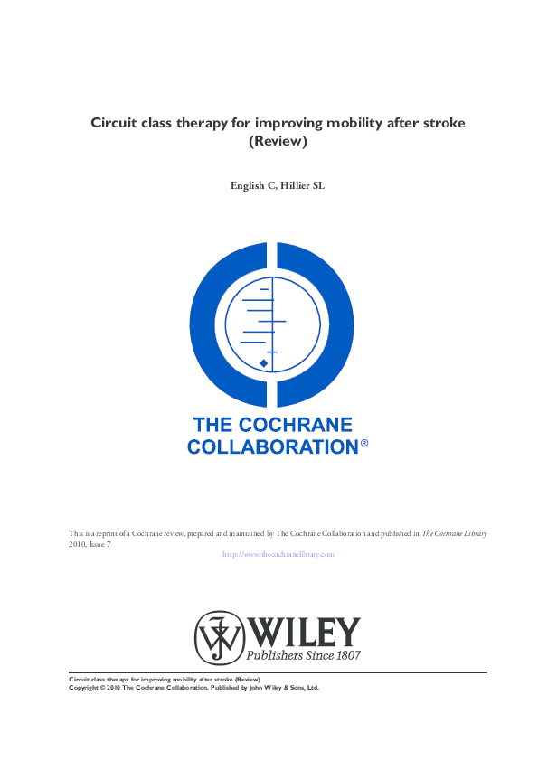 (PDF) Circuit Class Therapy for Improving Mobility After Stroke: A ...