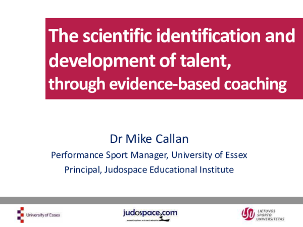 (PDF) The scientific identification and development of talent, through ...