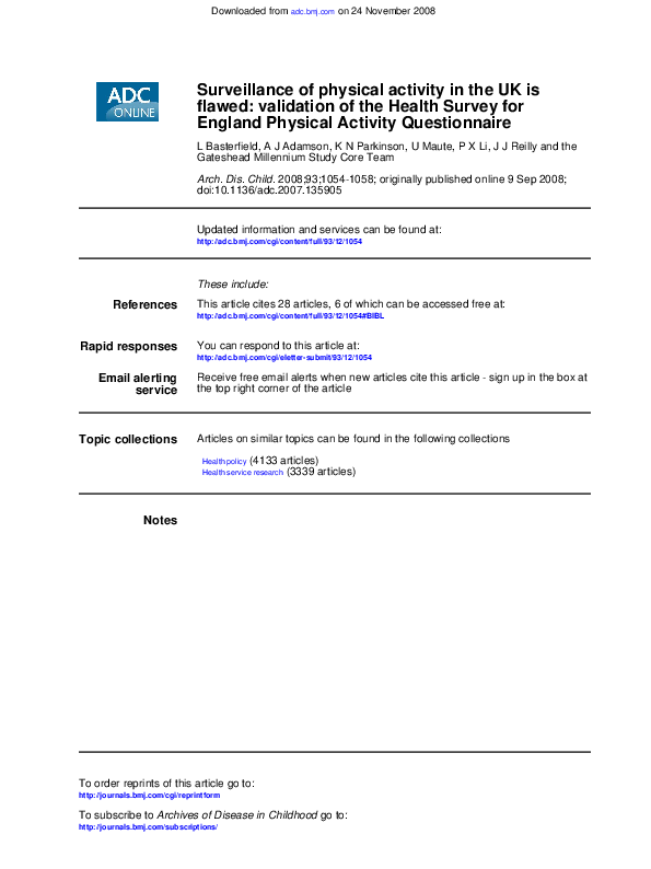 (PDF) Surveillance of physical activity in the UK is flawed: validation ...