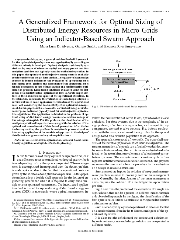 Pdf A Generalized Framework For Optimal Sizing Of Distributed Energy