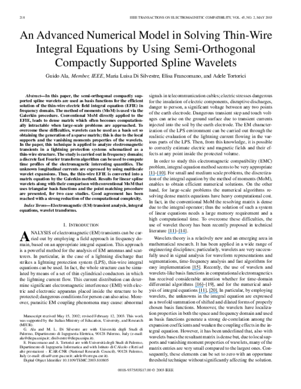 (PDF) An advanced numerical model in solving thin-wire integral equations by using semi ...