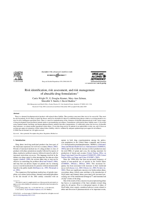 (PDF) Risk identification, risk assessment, and risk management of ...