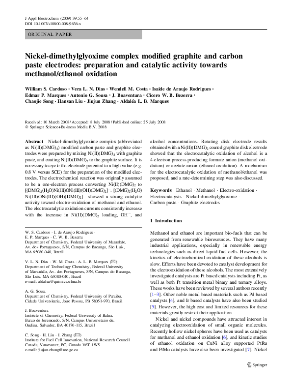 (PDF) Nickel-dimethylglyoxime complex modified graphite and carbon ...