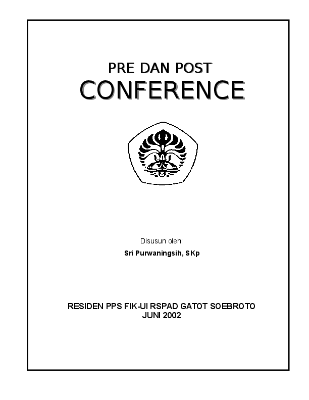 (DOC) PRE DAN POST CONFERENCE