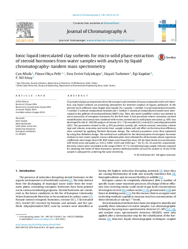 (PDF) Ionic liquid intercalated clay sorbents for micro solid phase ...