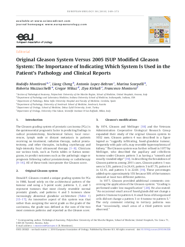 (PDF) Original Gleason System Versus 2005 ISUP Modified Gleason System ...