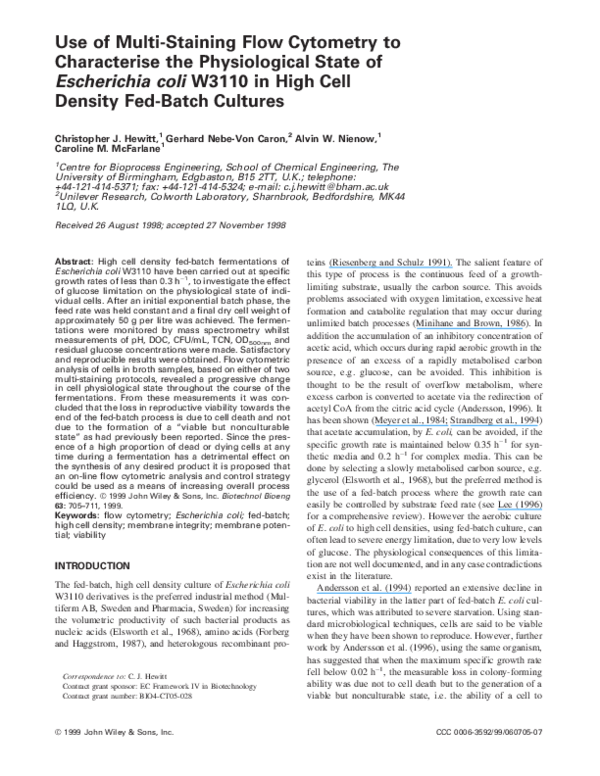 (PDF) Use of multi-staining flow cytometry to characterise the ...
