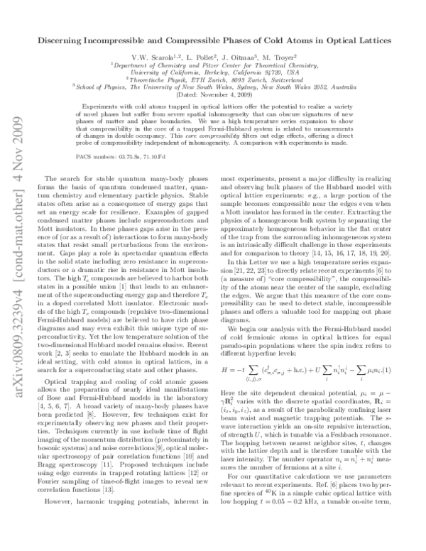 (PDF) Discerning Incompressible and Compressible Phases of Cold Atoms ...