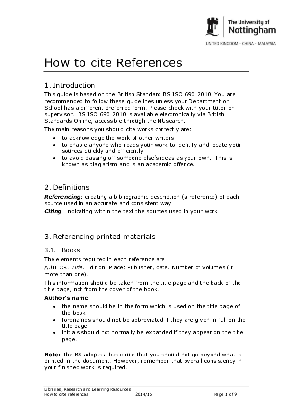 (PDF) How to cite References