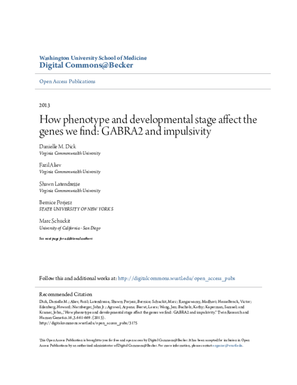 (PDF) How Phenotype and Developmental Stage Affect the Genes We Find ...