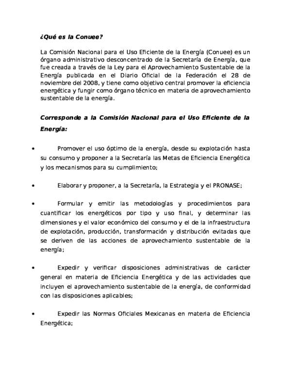 (DOC) Qué es la Conuee