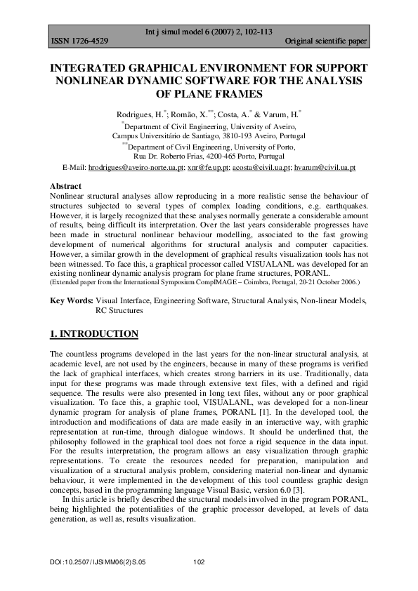 (PDF) Integrated graphical environment for support nonlinear dynamic software for the analysis ...