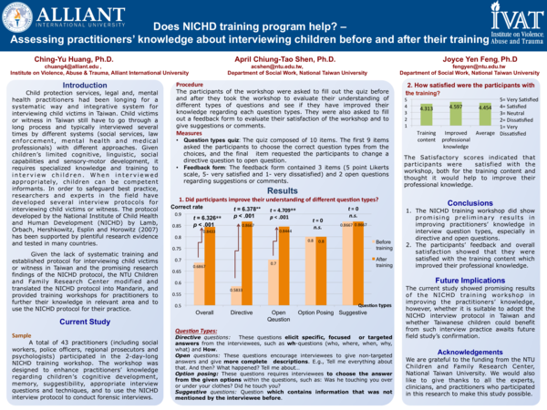 (PDF) Does NICHD training program help? -Assessing practitioners ...
